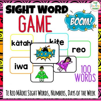 Te Reo Sight Word Flash Cards | Maori Language Week - Top Teaching Tasks