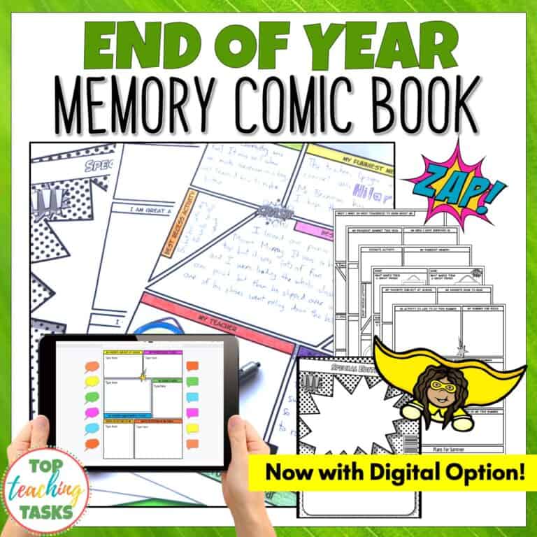 End of the Year Comic Book - Memory Book - Top Teaching Tasks