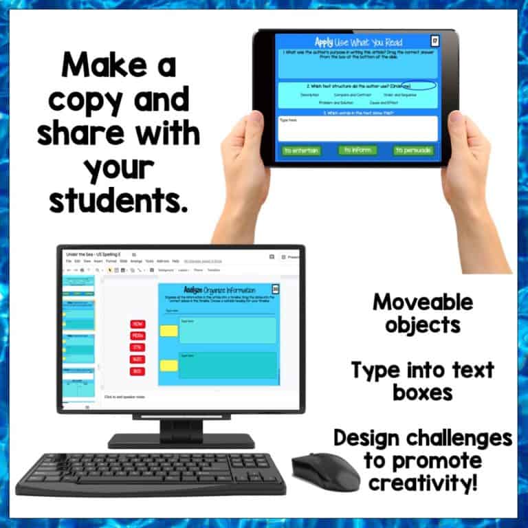 Under the Sea Digital Reading Comprehension for Google Classroom - Top ...