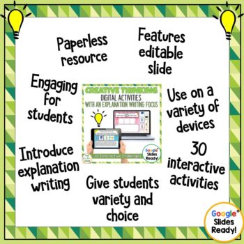 Creative Thinking Digital Writing Activities for Google Drive® - Top ...
