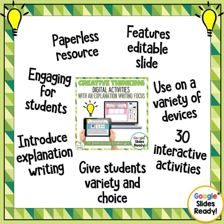Creative Thinking Digital Writing Activities for Google Drive® - Top ...