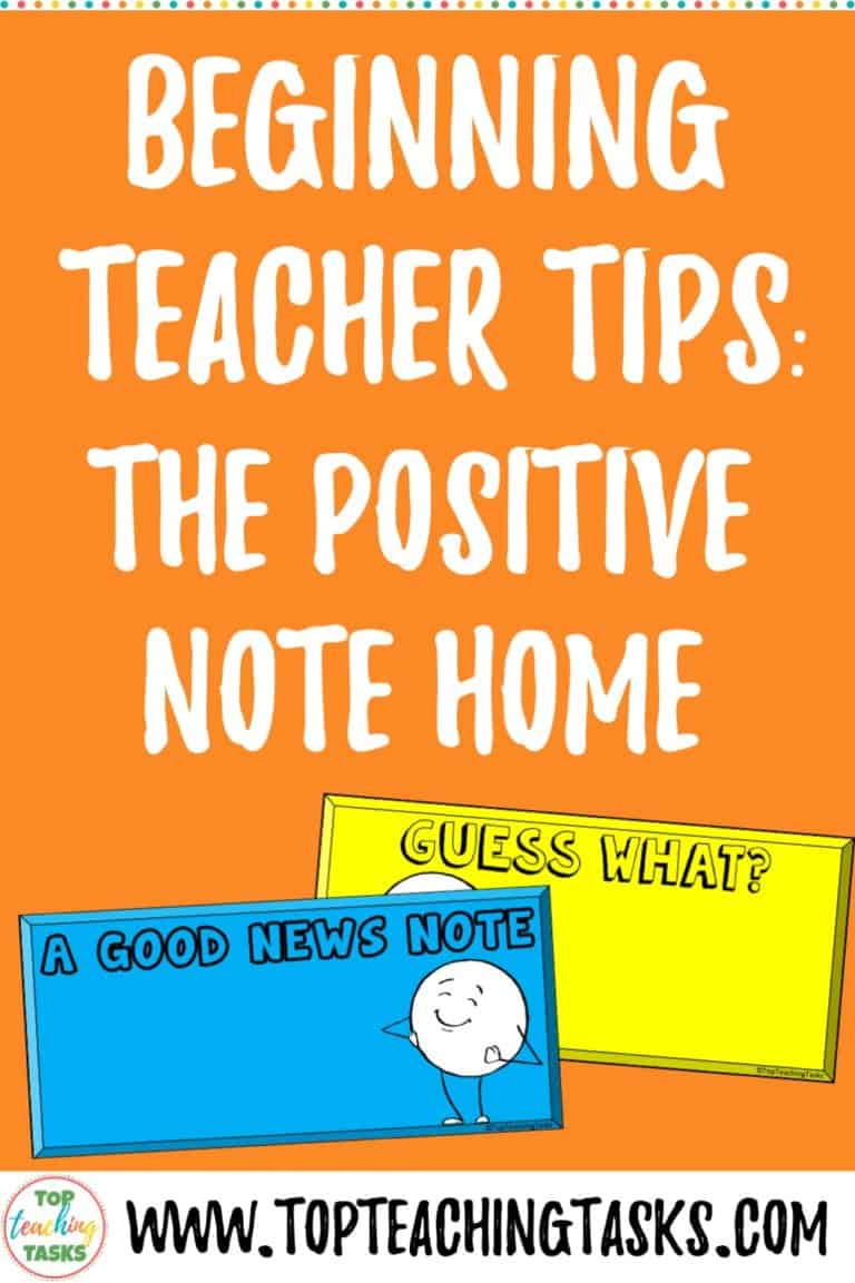 Beginning Teacher Tips: The Positive Note Home