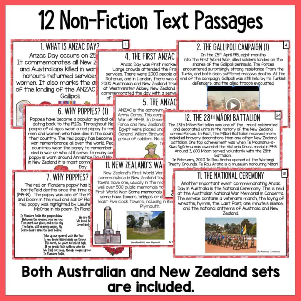 Anzac Day Scavenger Hunt Reading Puzzle - Top Teaching Tasks
