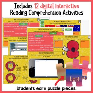 Anzac Day Scavenger Hunt Reading Puzzle - Top Teaching Tasks