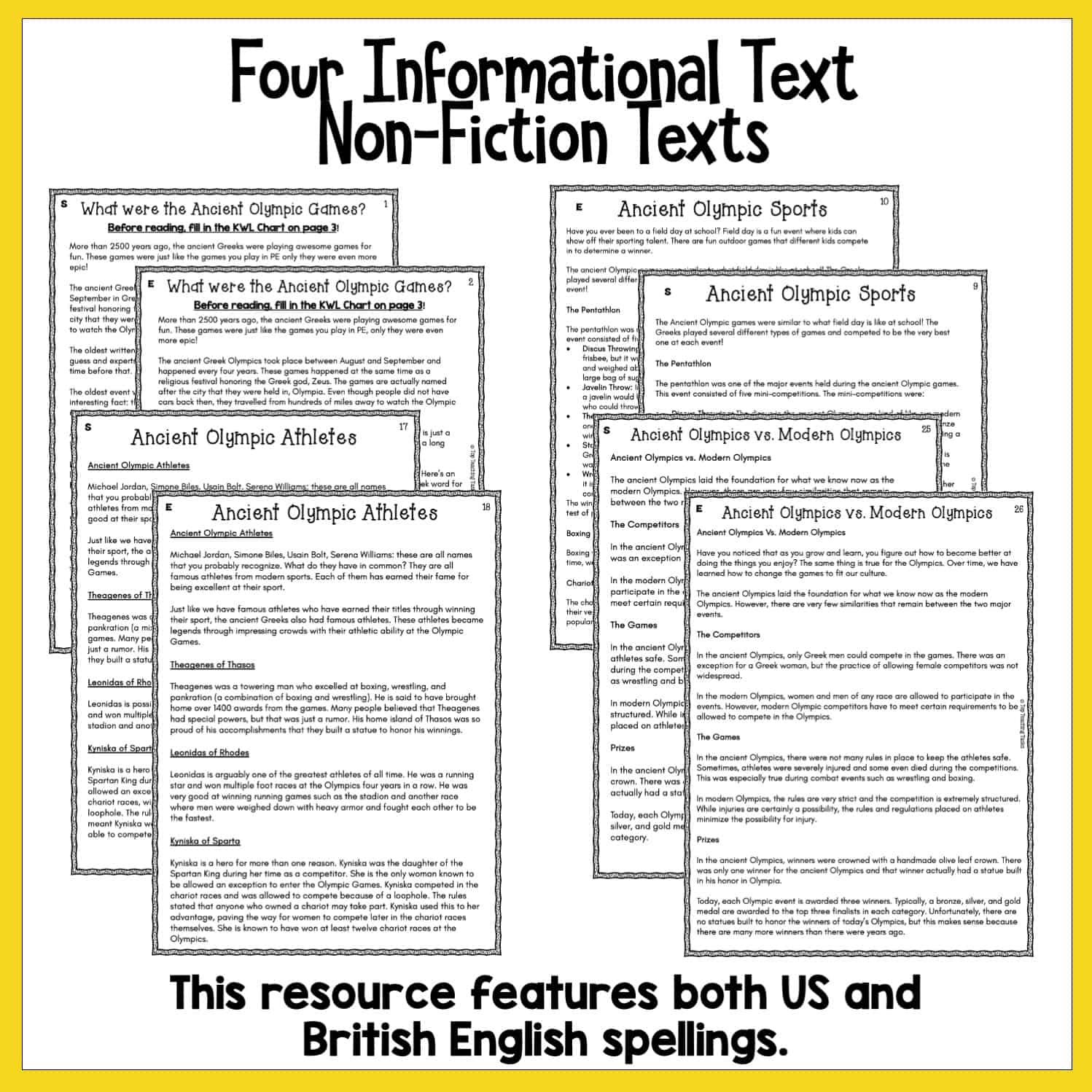 The Ancient Olympics Reading Comprehension Passages and Questions - Top ...