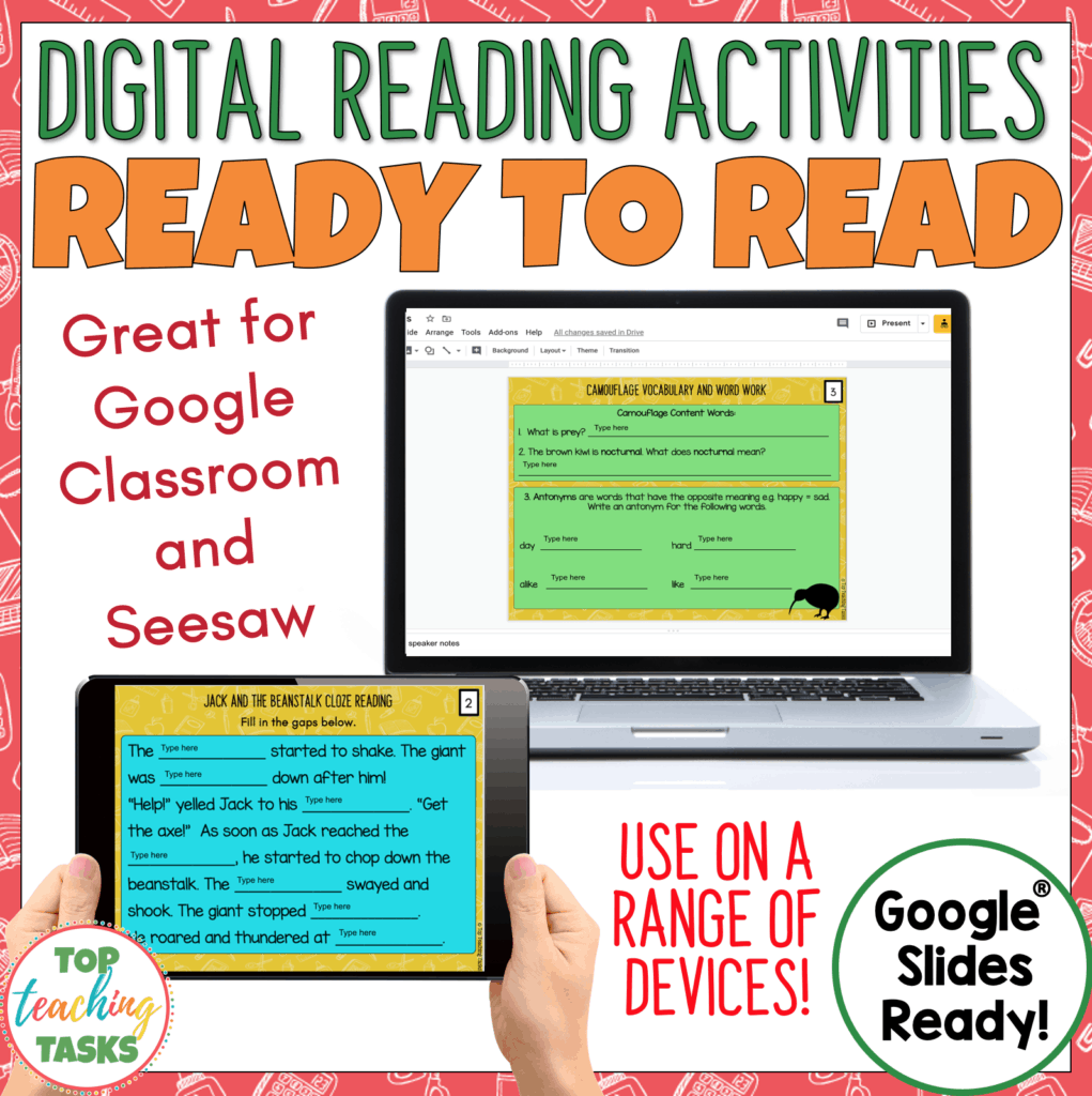 Digital Ready to Read Activities for Google Classroom and Seesaw - Top ...