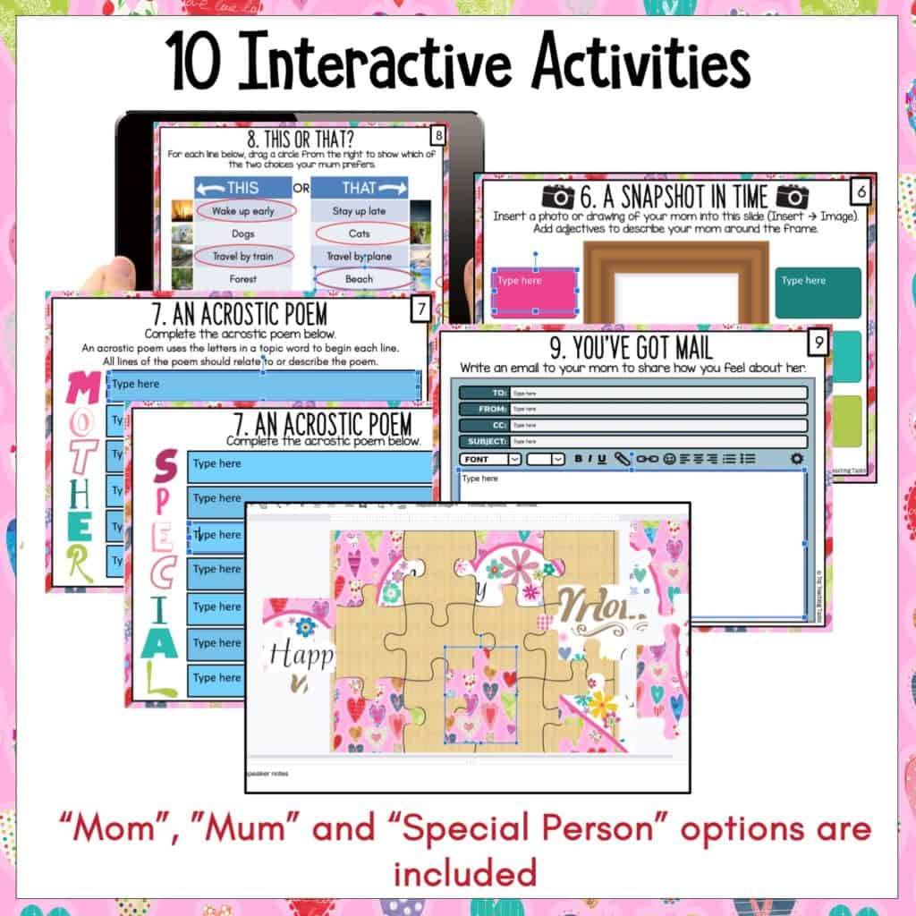 Mother's Day Google Classroom Digital Activities | Distance Learning ...