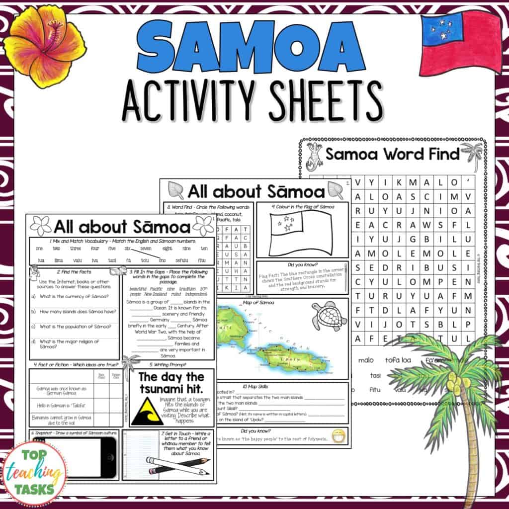 Samoa Reading and Writing Activities | Pacific Islands - Top Teaching Tasks