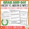 The Ancient Olympics Reading Comprehension Passages and Questions - Top ...