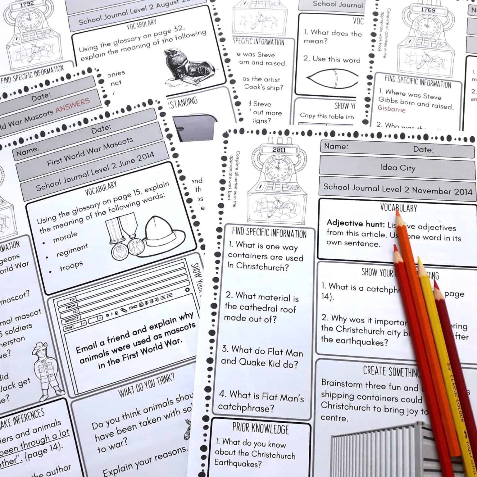 New Zealand History Reading Unit | NZ School Journal Time Travel ...