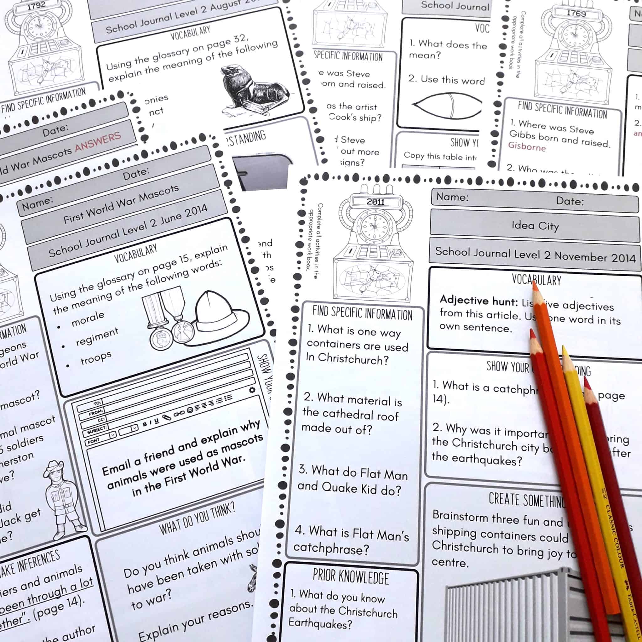 New Zealand History Reading Unit | NZ School Journal Time Travel ...