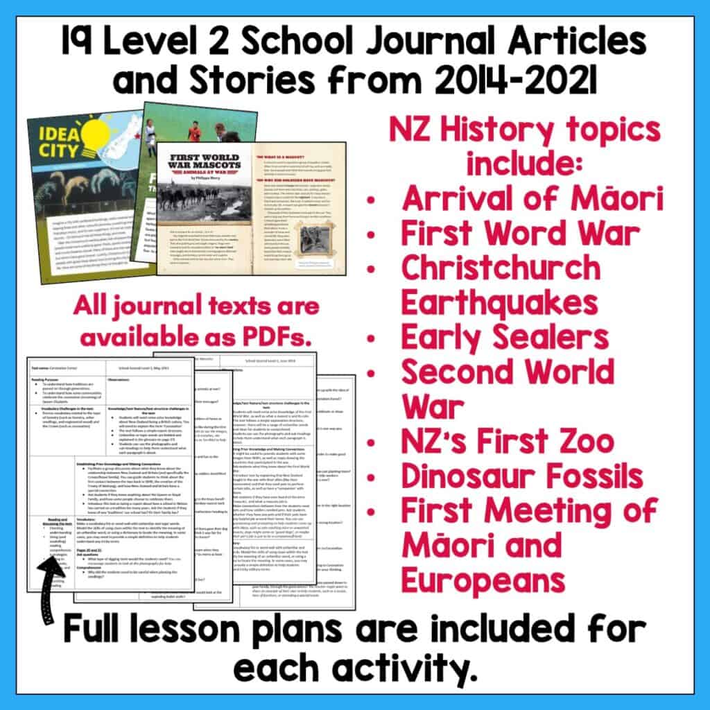 New Zealand History Reading Unit | NZ School Journal Time Travel ...