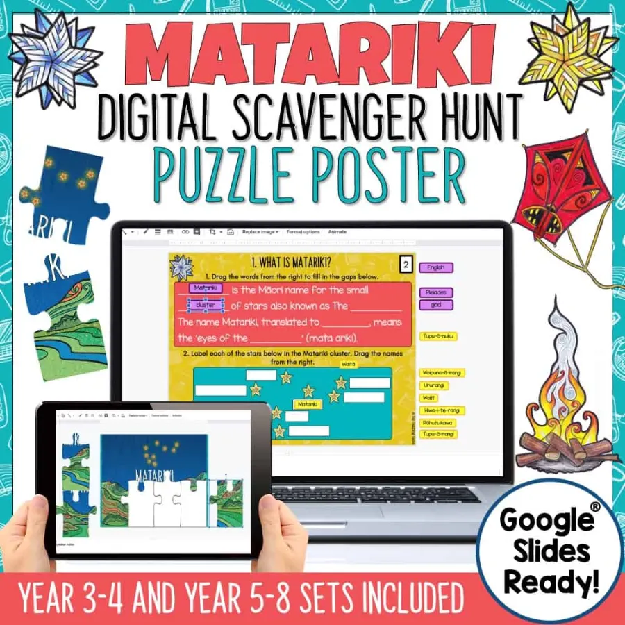Matariki Digital Scavenger Hunt Puzzle Poster - Top Teaching Tasks