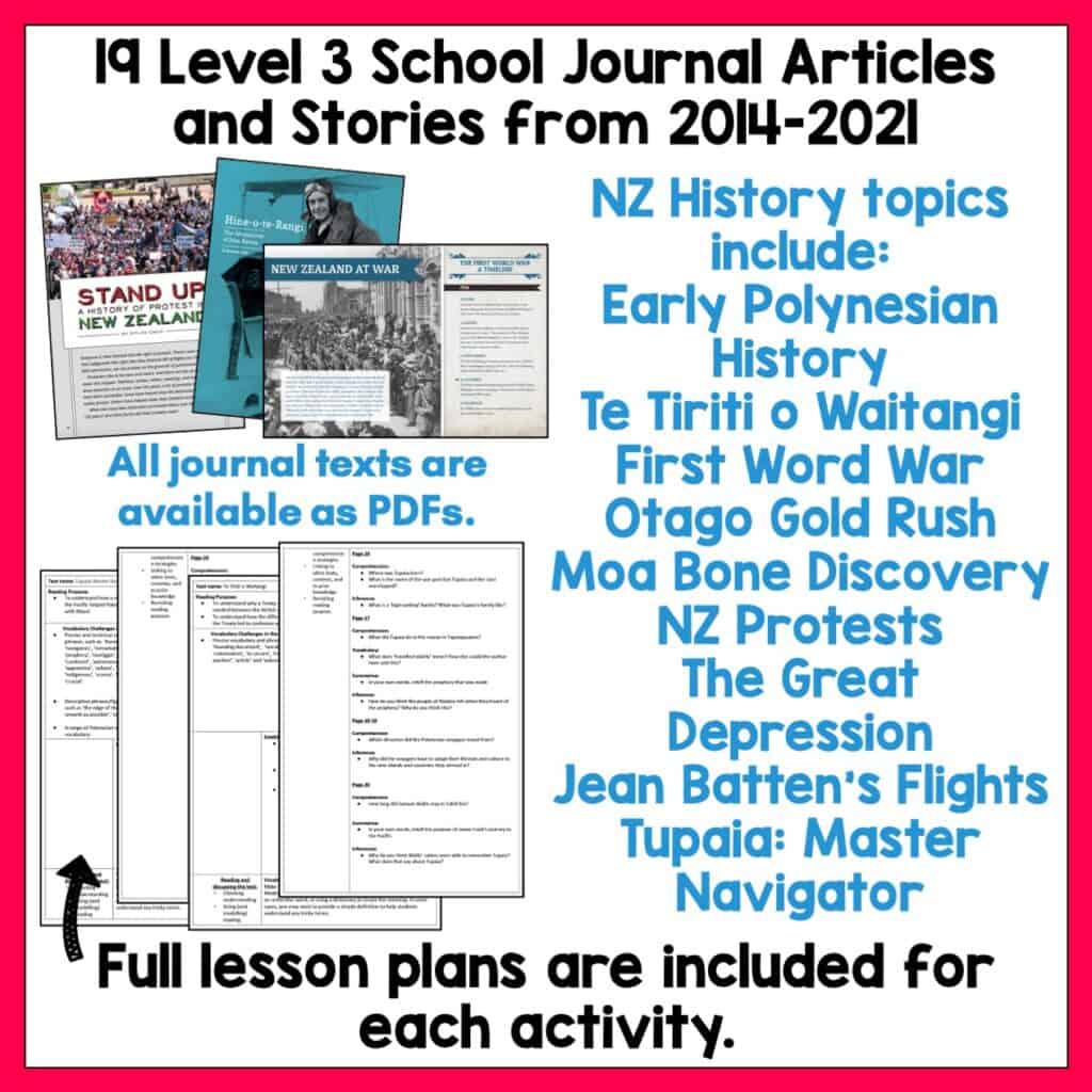 New Zealand History Reading Unit | NZ School Journal Time Travel ...
