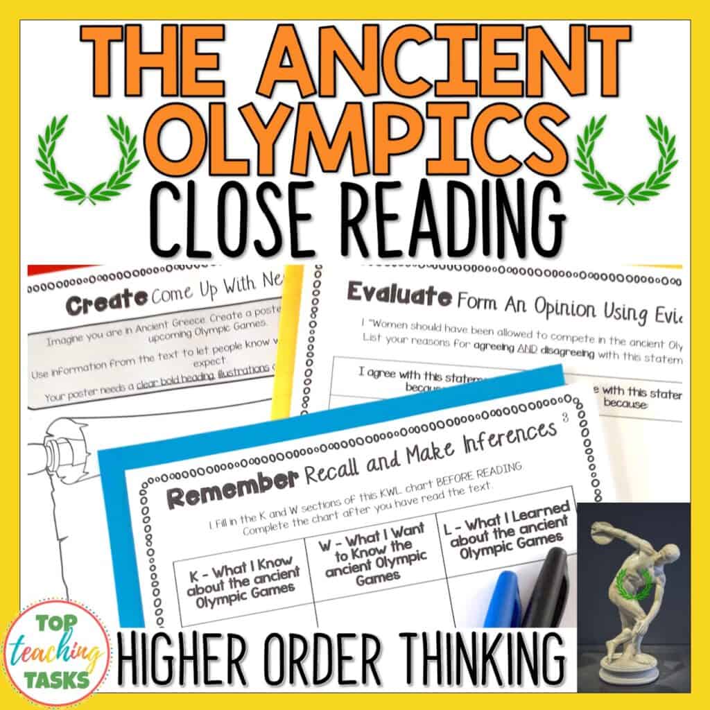 The Ancient Olympics Reading Comprehension Passages and Questions - Top ...