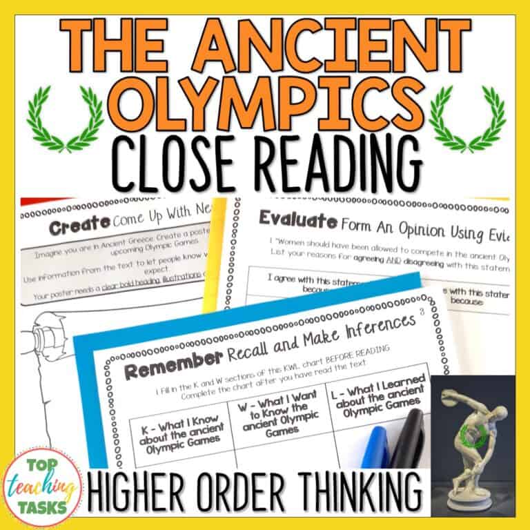 The Ancient Olympics Reading Comprehension Passages and Questions - Top ...