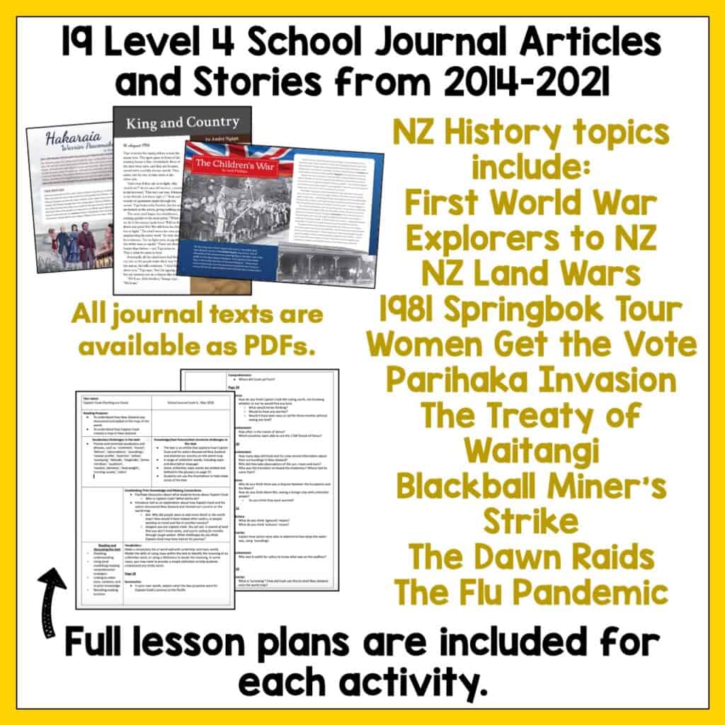 New Zealand History Time Travel Adventure Reading Activities Level 4 ...