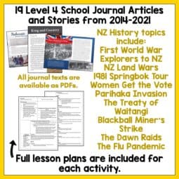 New Zealand History Time Travel Adventure Reading Activities Level 4 ...