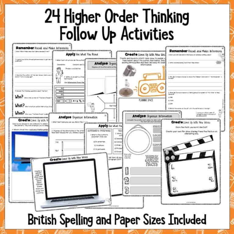 New Zealand Authors Reading Comprehension Passages and Questions - Top ...