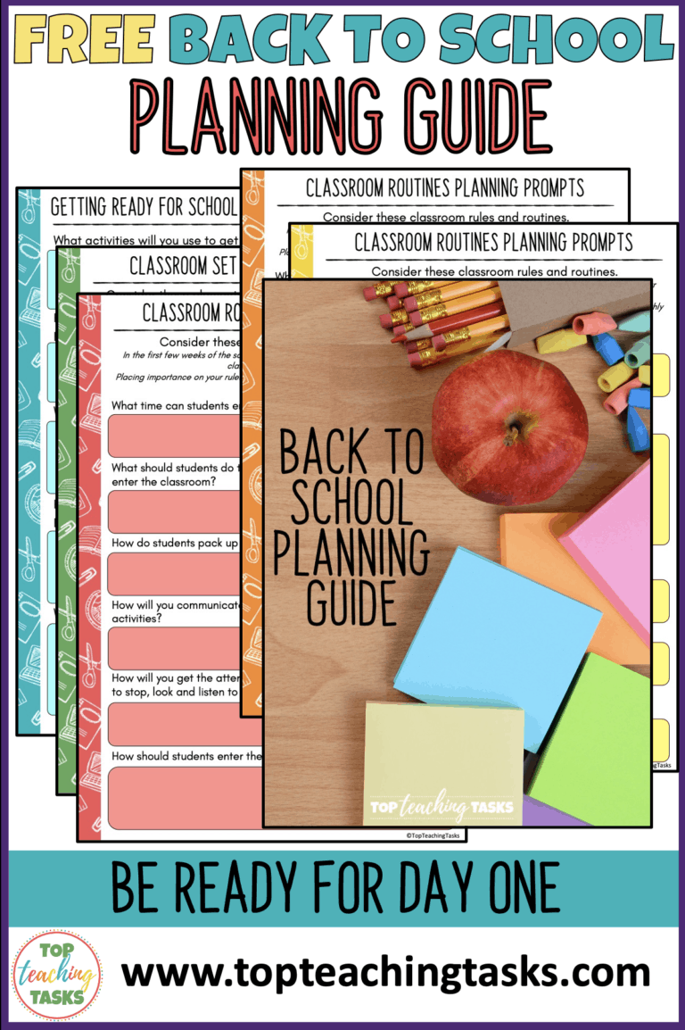 Planning The First Week of School - Top Teaching Tasks