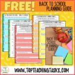 Planning The First Week of School - Top Teaching Tasks