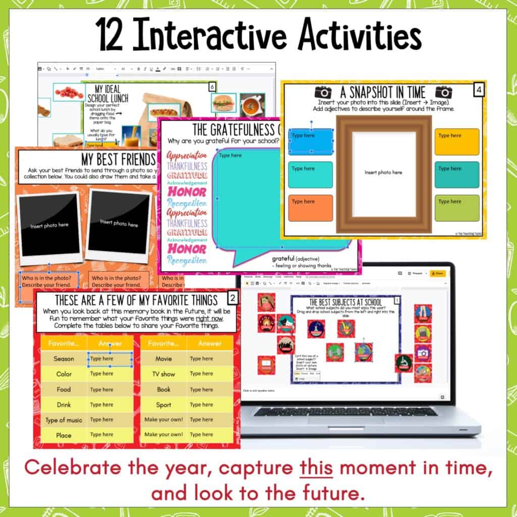 End of the Year Digital Activities for Google Classroom Google Slides ...