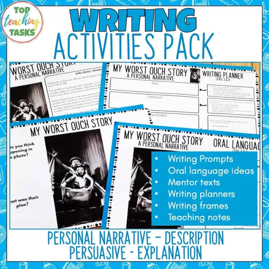 Writing Activities: Personal Narrative, Description, Explanation and ...