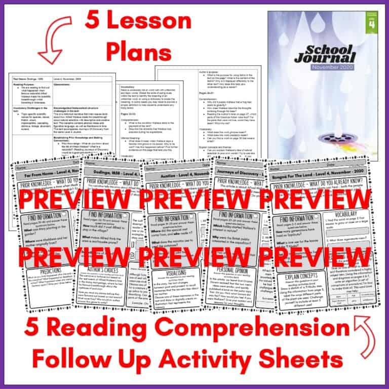 NZ School Journal Level 4 November 2020 Activities | Paper-based and ...