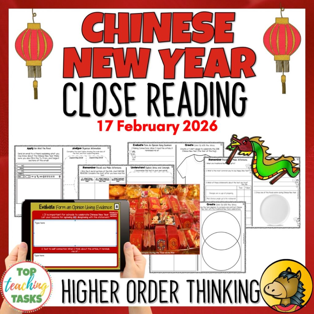 Chinese New Year Reading Comprehension Activity - Top Teaching Tasks