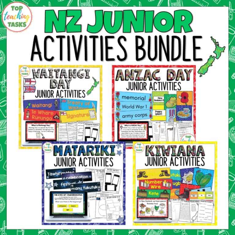 New Zealand Junior Activities Bundle | Waitangi Day, Anzac Day ...