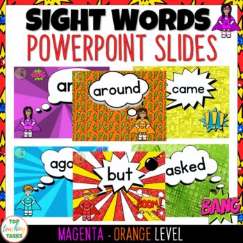 New Zealand Sight Words Bundle Magenta Red Yellow Blue Green Orange ...