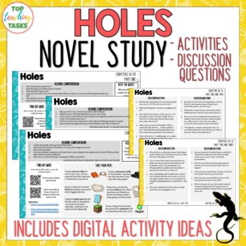 Holes Novel Study, Activities and Discussion Questions - Top Teaching Tasks