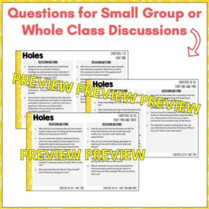 Holes Novel Study, Activities and Discussion Questions - Top Teaching Tasks