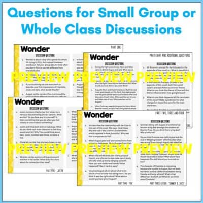 Wonder Novel Study and Discussion Questions - Top Teaching Tasks