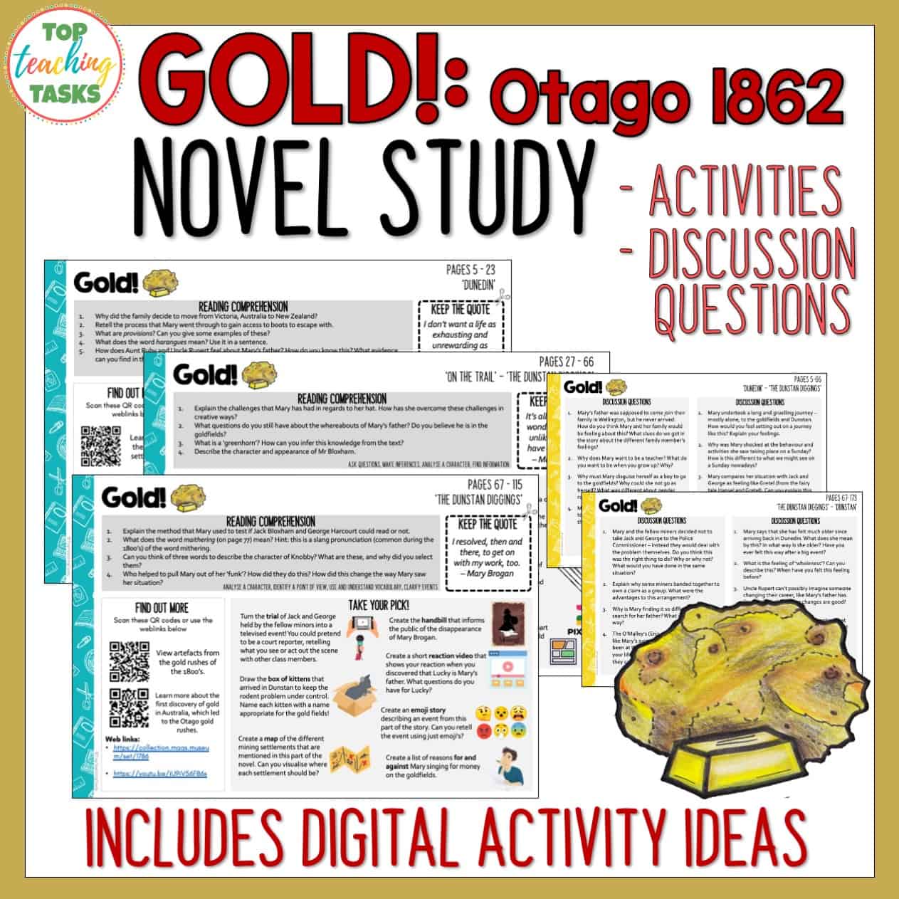 Gumdigger Novel Study and Discussion Questions - Top Teaching Tasks