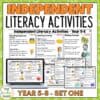 Independent Literacy Activities Year 5-8 BUNDLE - Top Teaching Tasks