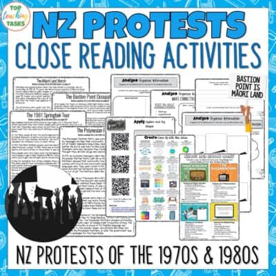 New Zealand Protests Digital Reading Activities - Top Teaching Tasks