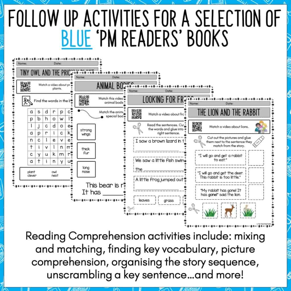 Blue PM Reader Activities Level 9, 10, and 11 | Junior Primary New ...