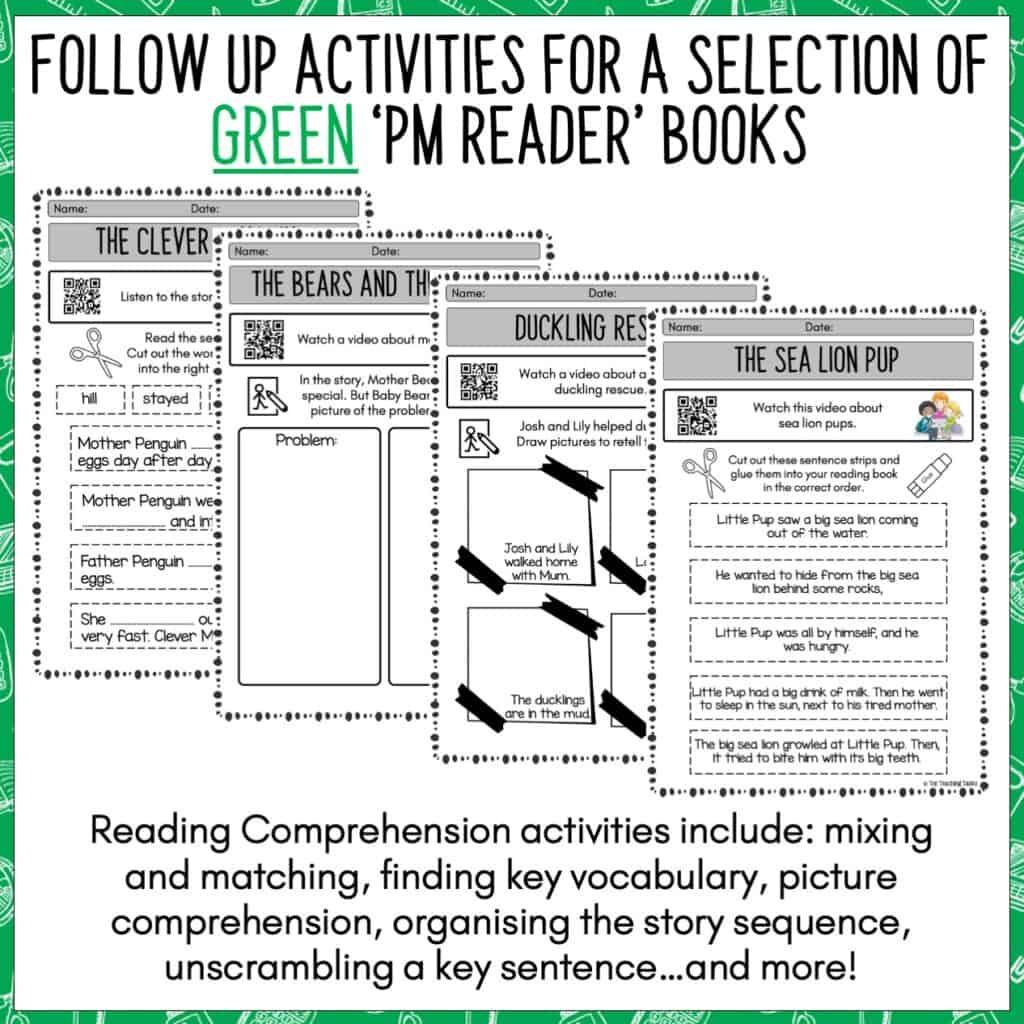 Green PM Reader Activities Level 12, 13, and 14 | Junior Primary New ...