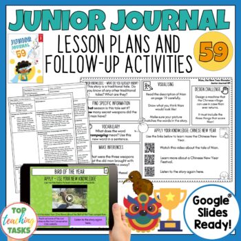 NZ Junior Journal 57 Activities and Lesson Plans Paper-based and ...
