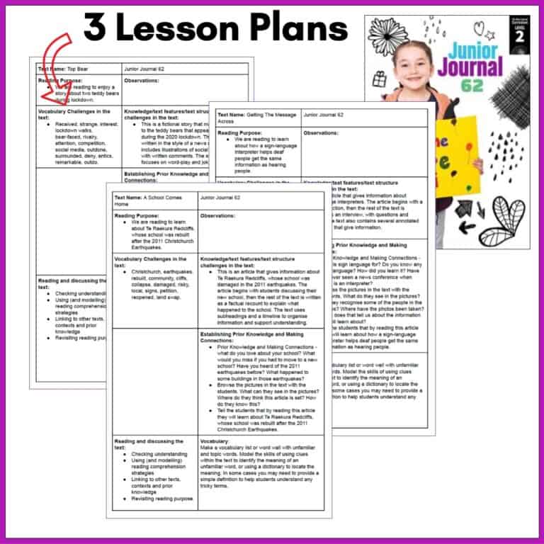 NZ Junior Journal 62 Activities and Lesson Plans Paper-based and ...
