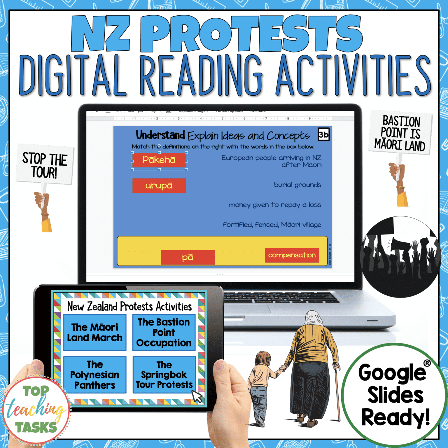 New Zealand Protests Digital Reading Activities - Top Teaching Tasks