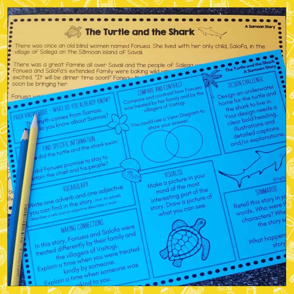 Pacific Myths and Legends Reading Activities Year 3-4 - Top Teaching Tasks