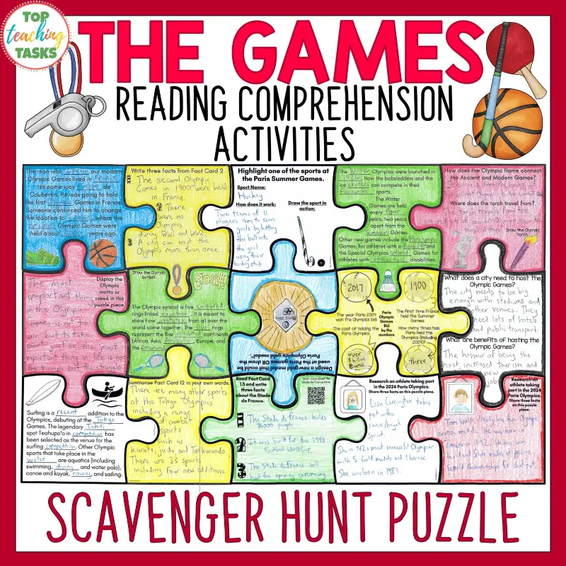 Paris Olympic Games Reading Activity - Top Teaching Tasks