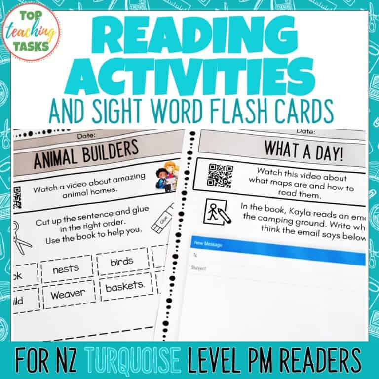 Turquoise PM Reader Activities Level 17 and 18 | New Zealand Reading ...