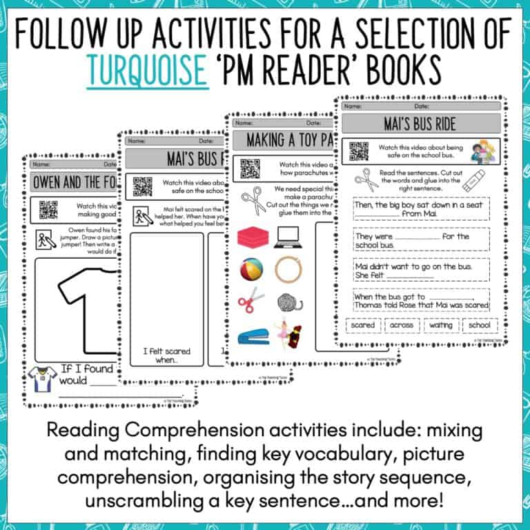 Turquoise PM Reader Activities Level 17 and 18 | New Zealand Reading ...