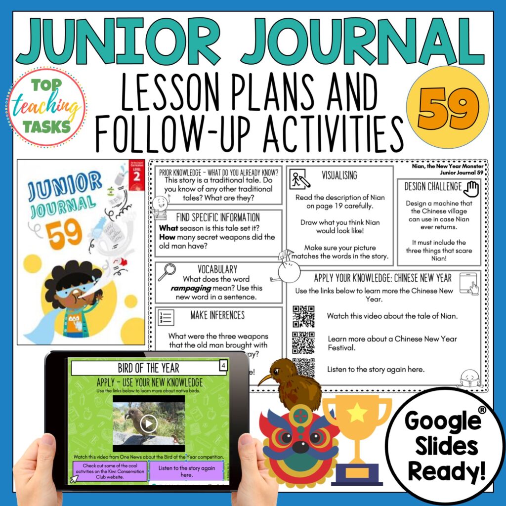 NZ Junior Journal 59 Activities and Lesson Plans - Top Teaching Tasks