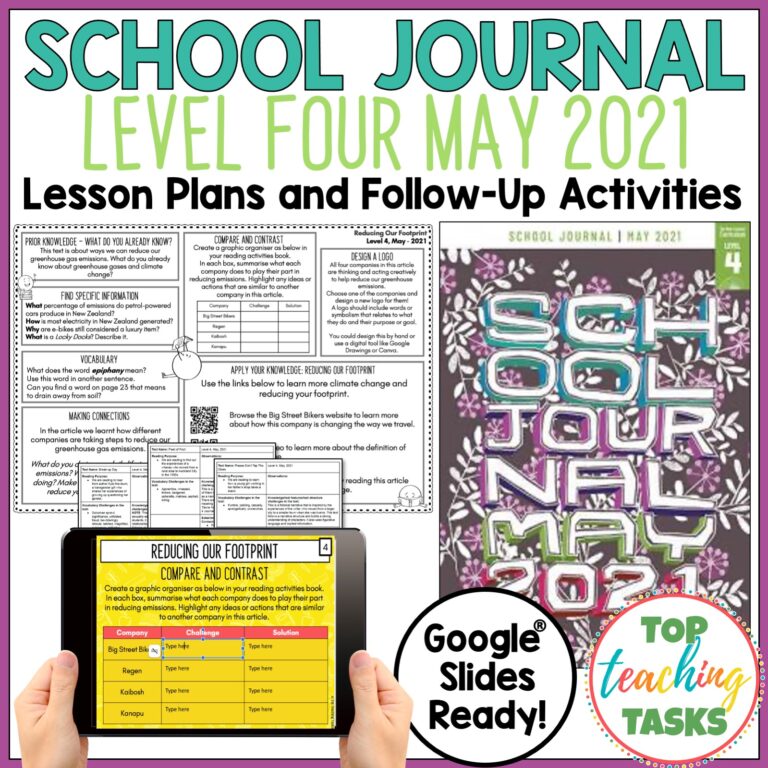 NZ School Journal Level 4 May 2021 Activities - Top Teaching Tasks
