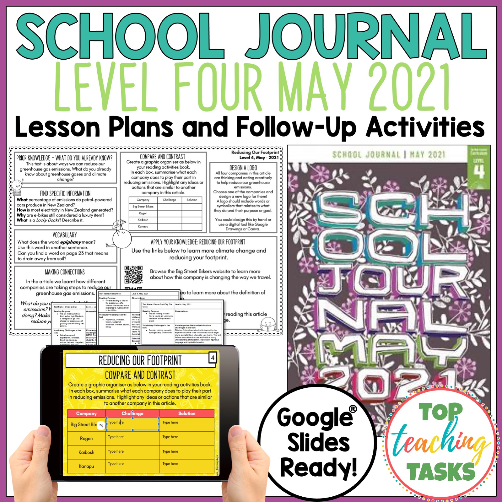 NZ School Journal Level 4 May 2021 Activities - Top Teaching Tasks