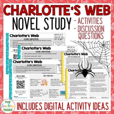 Charlotte's Web Novel Study and Discussion Questions - Top Teaching Tasks